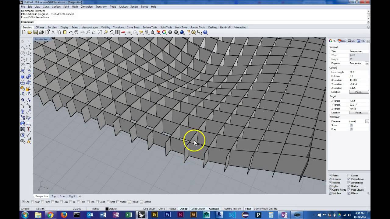 Rhino Tutorial Creating A Waffle Model Part 2 Youtube