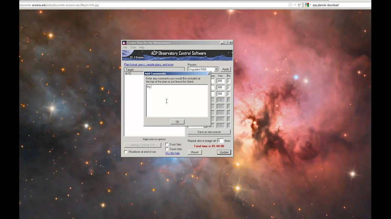 ACP Planner Tutorial for Schulman Telescope - YouTube