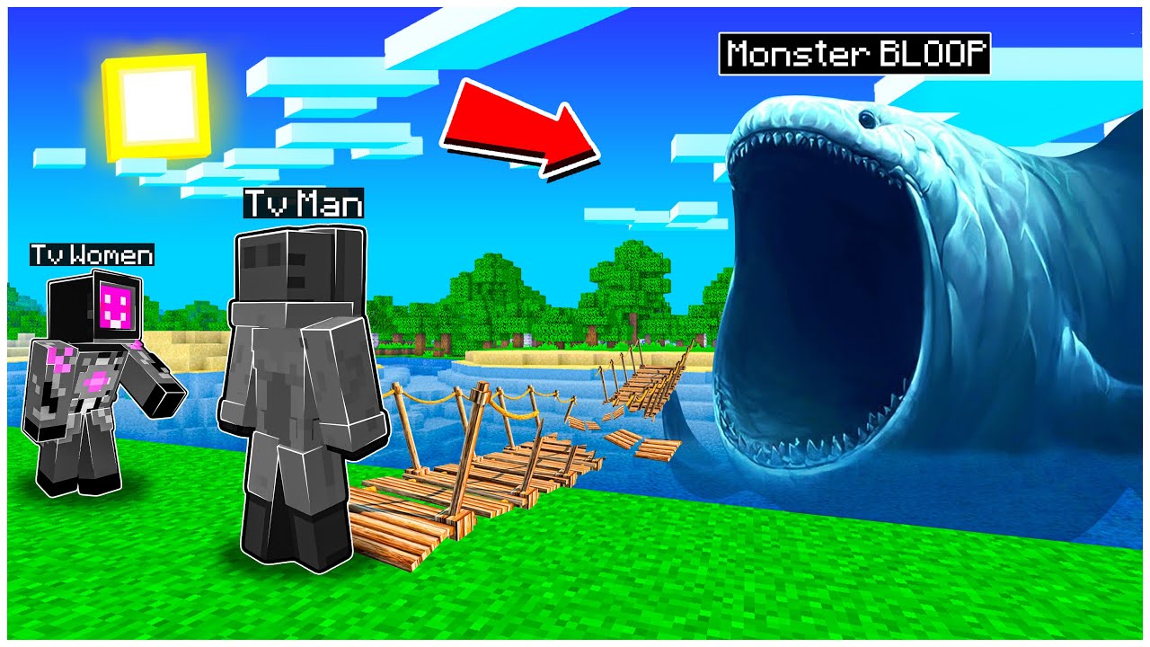 MONSTER BLOOP MERUSAK JEMBATAN di MINECRAFT - YouTube