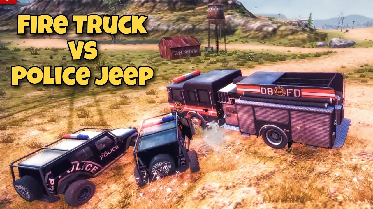 Police Jeep Chasing FIRE TRUCK With New Siren 🚨 - OTR Update 1.20.0 | Off The Road - YouTube