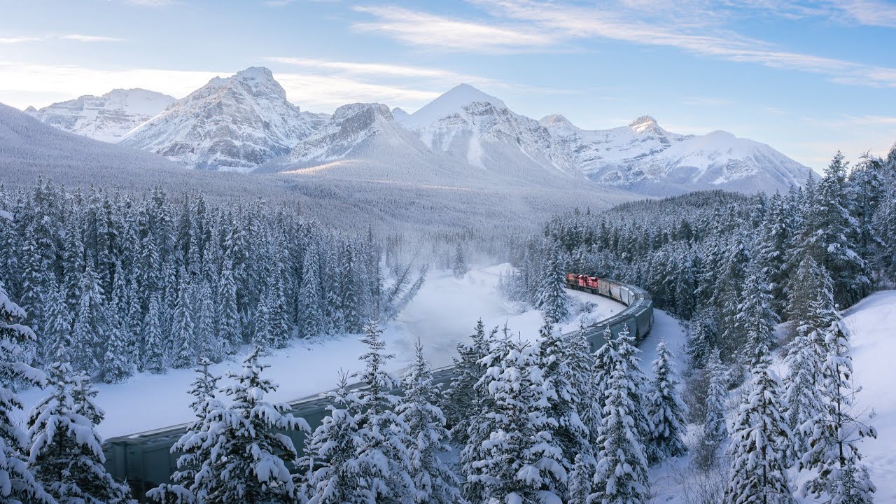 Driving through Banff in winter - YouTube
