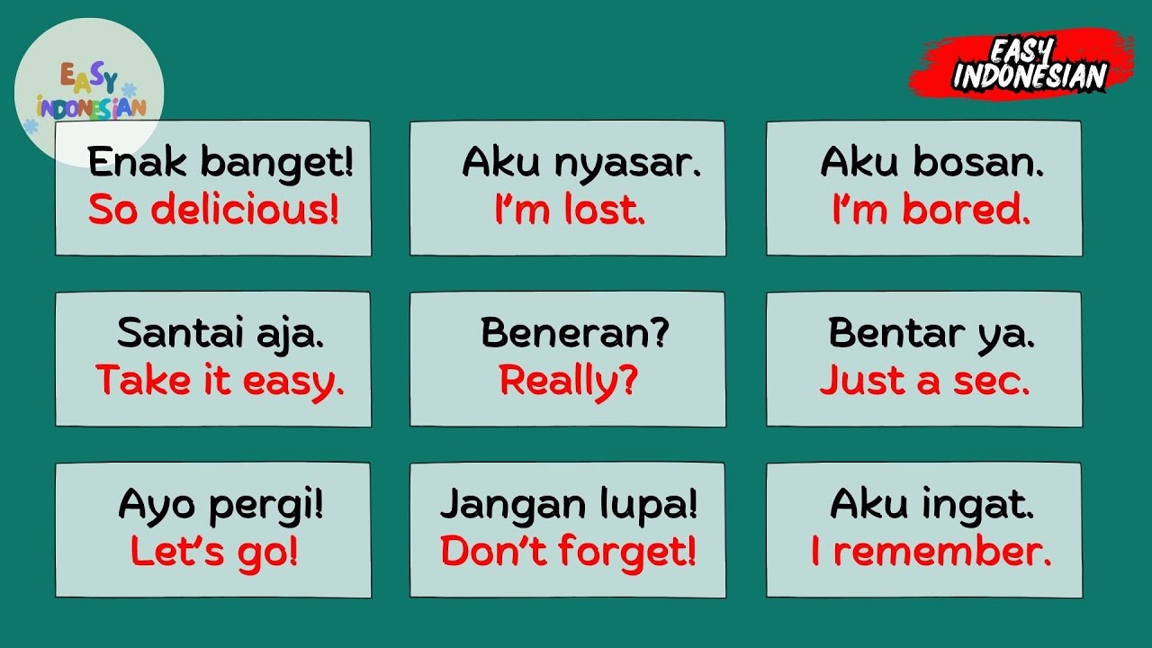 TOP 100 Easy Bahasa Indonesia Phrases for Daily Conversation | Speak ...