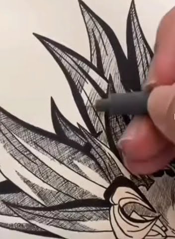 Drawing of Goku ultra instinct TUI #DBS#shorts - YouTube