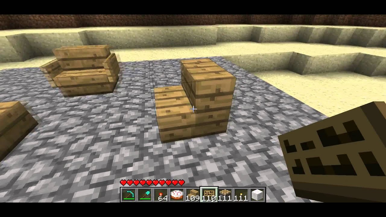 Chaises et table avec piston - Minecraft - YouTube