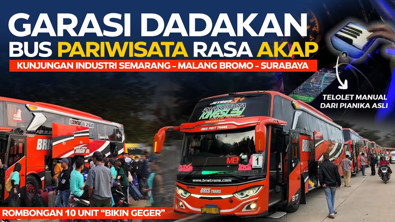 Rombongan 10 Unit Bus “BRIS TRANS” Bikin Geger, Bus Pariwisata Rasa Bus ...