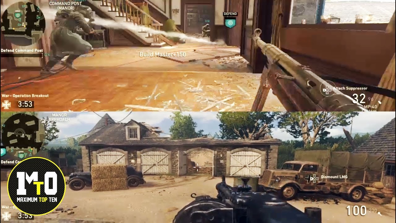 CALL OF DUTY WWII - COD WW2 SPLIT SCREEN WAR MODE - OPERATION BREAKOUT ...