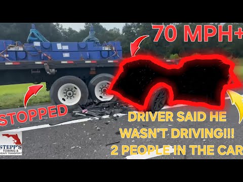 CAR VS SEMI ITS BAD | DRIVER SAID HE WASN'T DRIVING 
