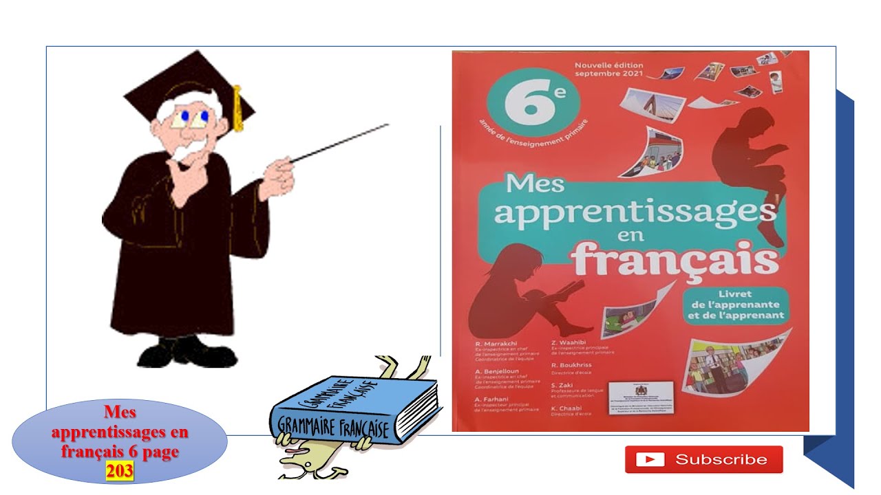 mes apprentissages en français 6 page 203 Evaluation semestrielle - YouTube