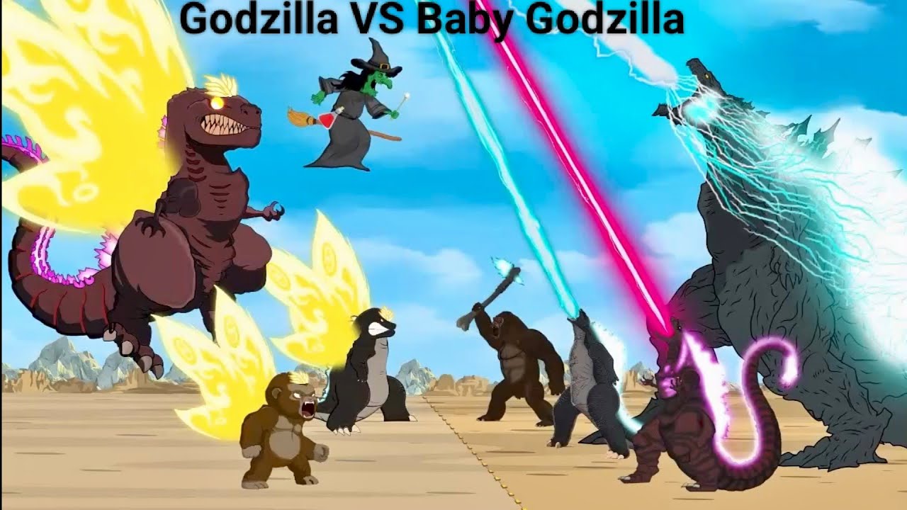 "Godzilla vs Baby Godzilla Battle 🔥 | Who Will Survive the Kaiju War ...