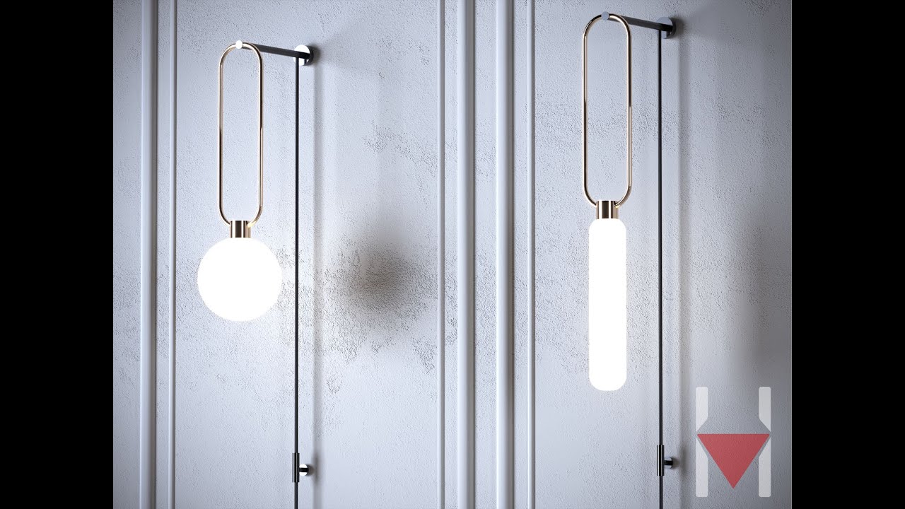 Wall Light 3ds Max Modeling Tutorial - YouTube