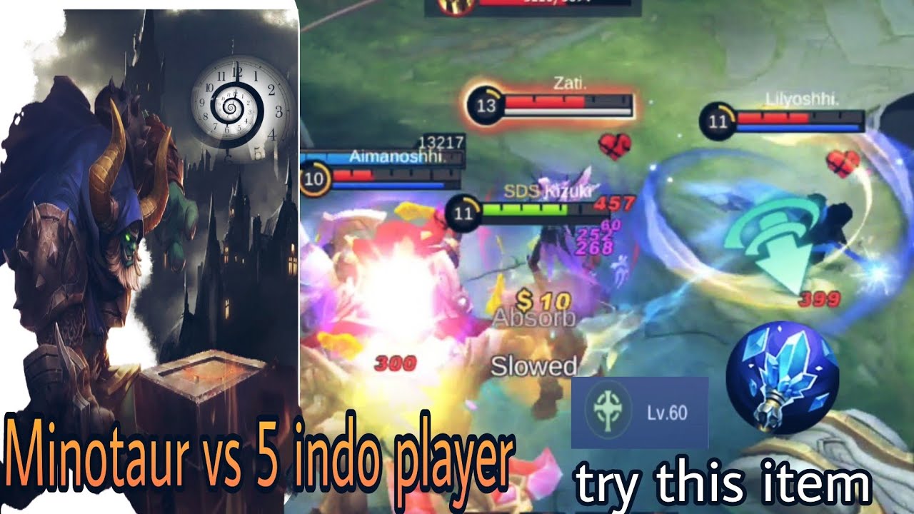 Minotaur vs 5 indo players | Minotaur insane cc | MLBB - YouTube