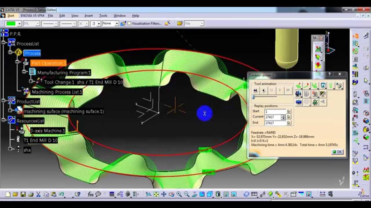 Catia CAM advanced training : Contour-driven - YouTube