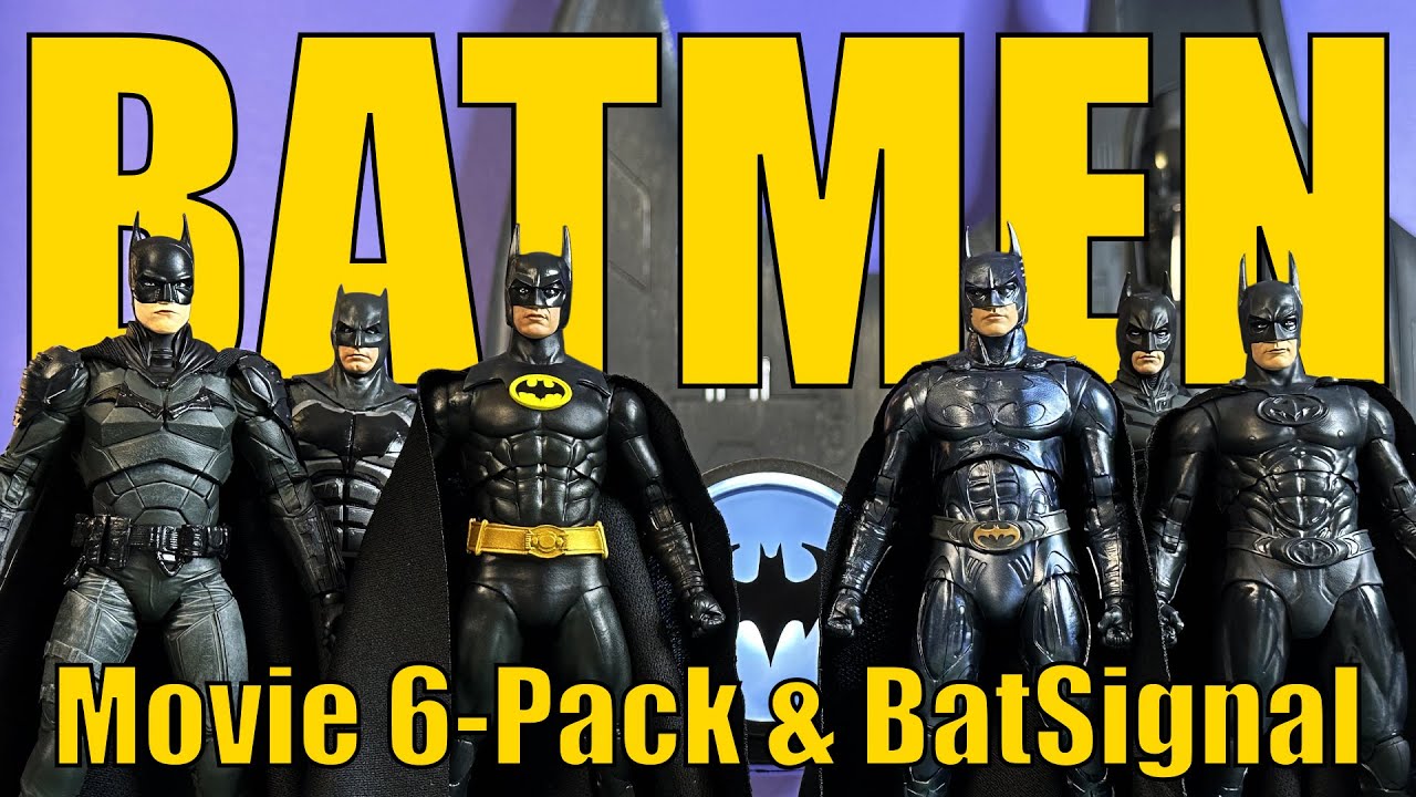 DC Multiverse | Batman Movie 6-Pack | Kilmer | Clooney | Keaton ...
