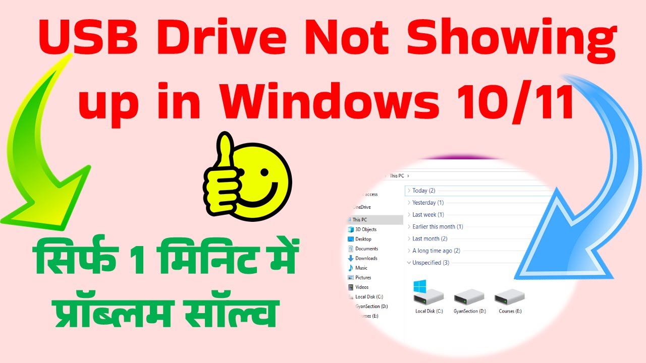 Pen Drive | USB Drive Not Showing up in Windows 10 and 11| Pen drive not showing 100% fixed ...