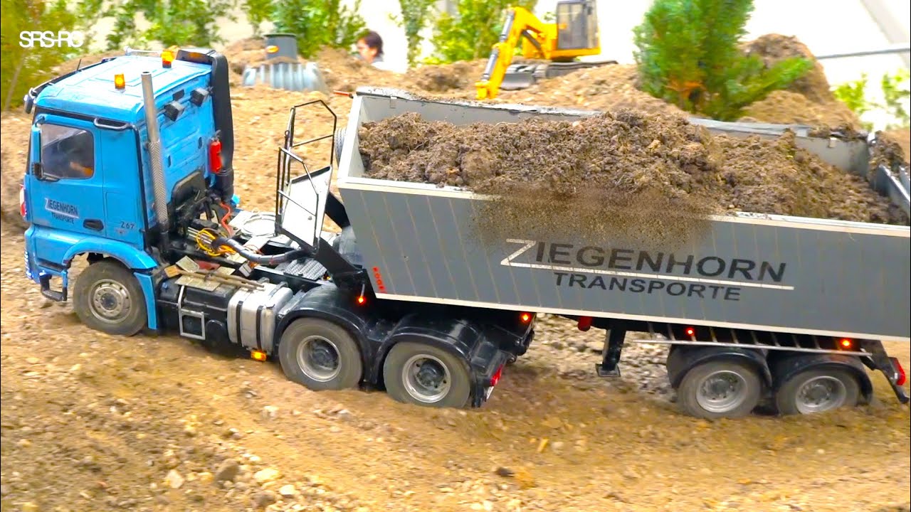 SPECIAL RC TRUCKS IN MOTION, RC CONSTRUCTION MACHINES KOMATSU, LIEBHERR ...