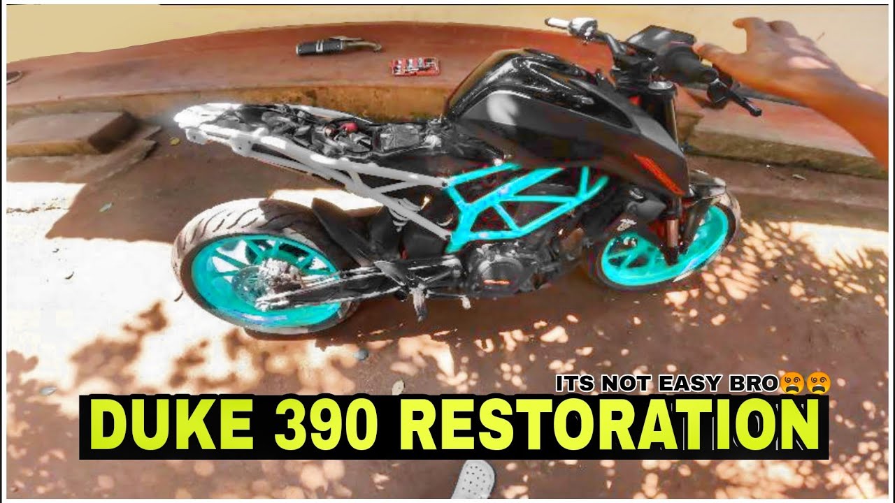 Duke 390 RESTORATION 😀 chassis’s re paint 🎨 #ktm #ktmduke390 #tulunadu ...