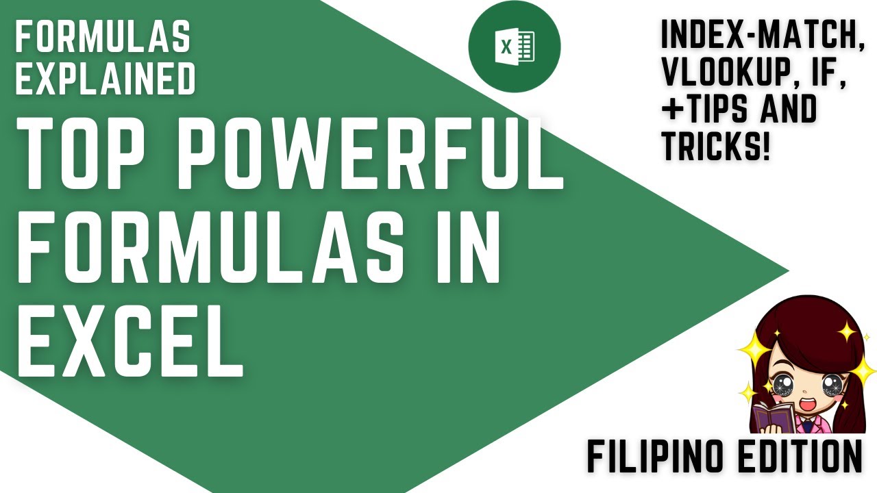Top Powerful Formulas In Excel Filipino Tagalog Tutorial Youtube 5437