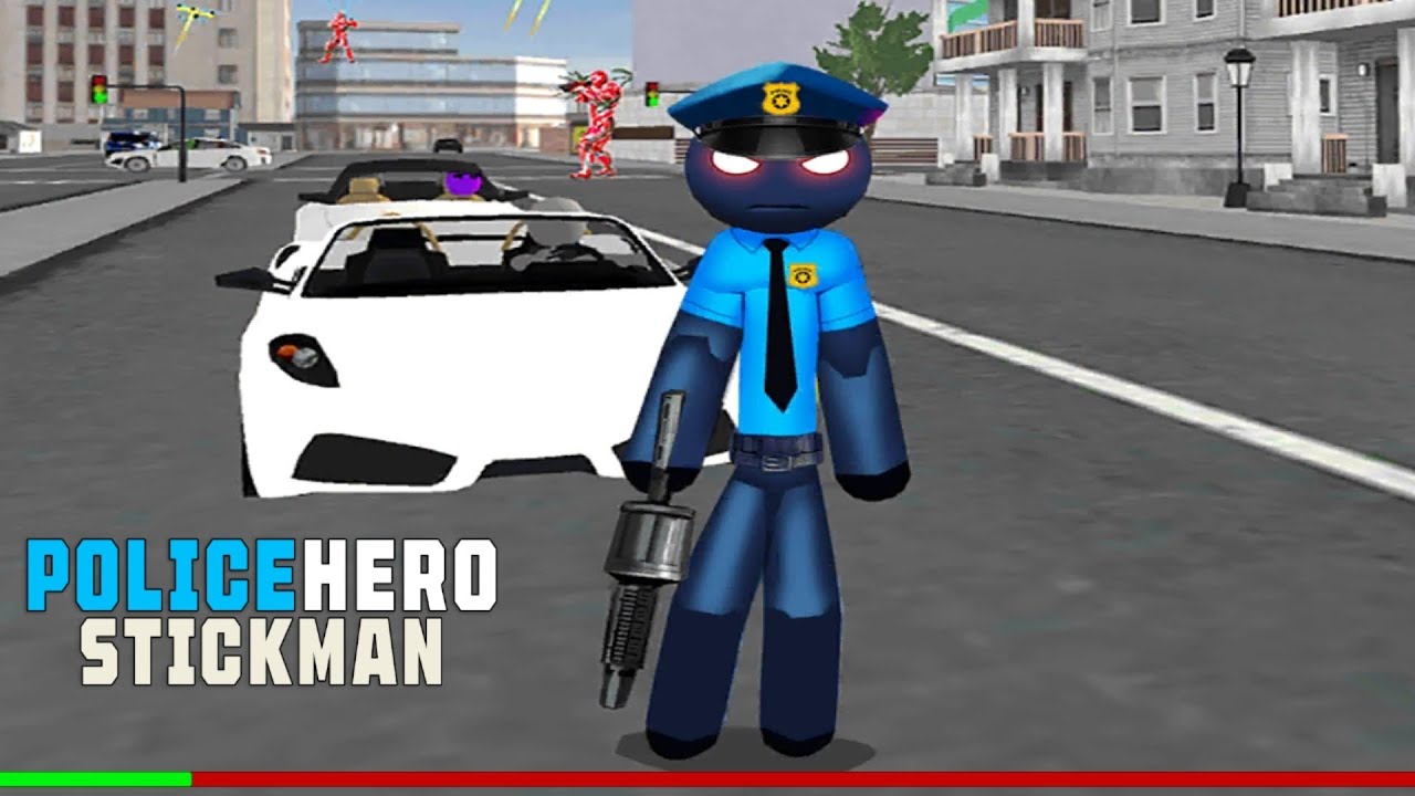 Police hero stickman#1# - YouTube