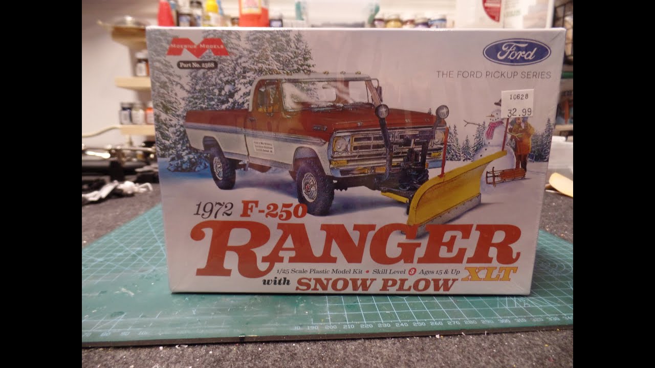 1972 F250 Ranger XLT Moebius 1:25 Scale Model Car Kit Unboxing - YouTube