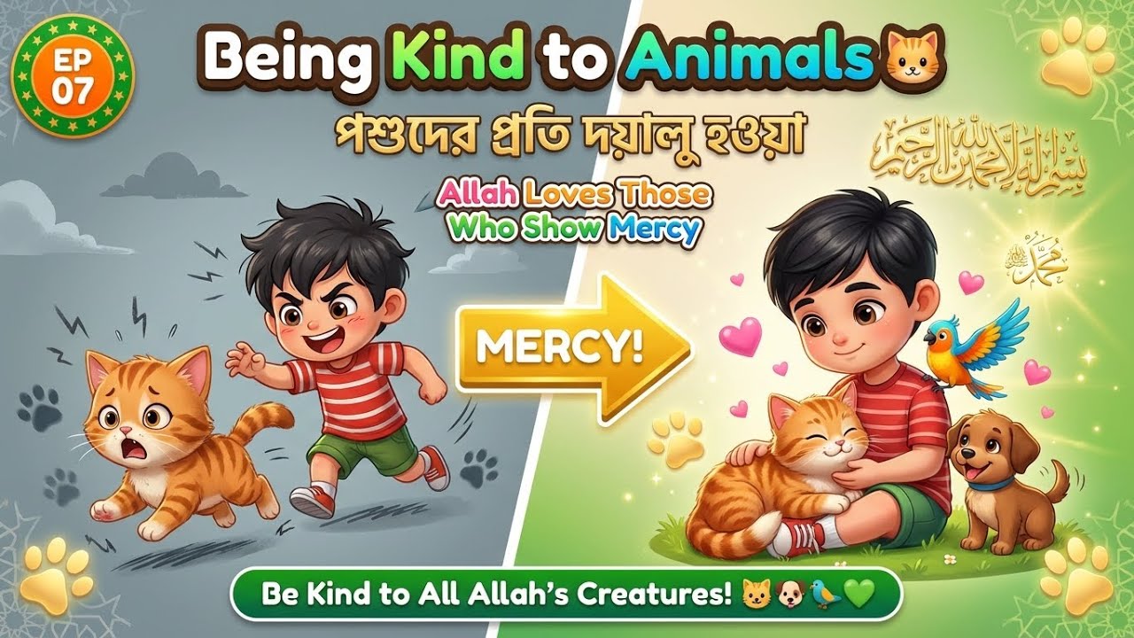 Being Kind to Animals 🐱 | Prophet Muhammad ﷺ Stories EP07 | Islamic ...