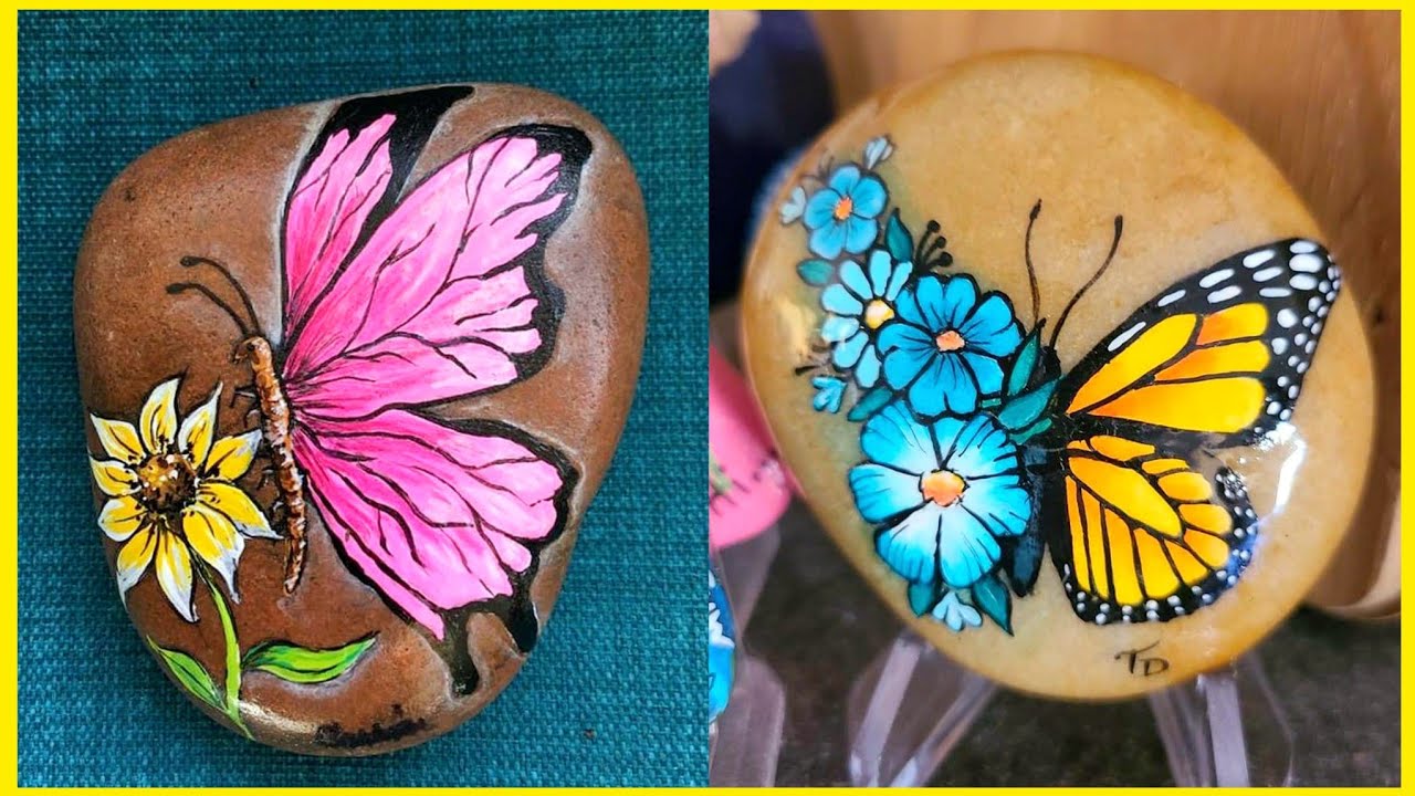 amazing stone rock painting ideas - YouTube
