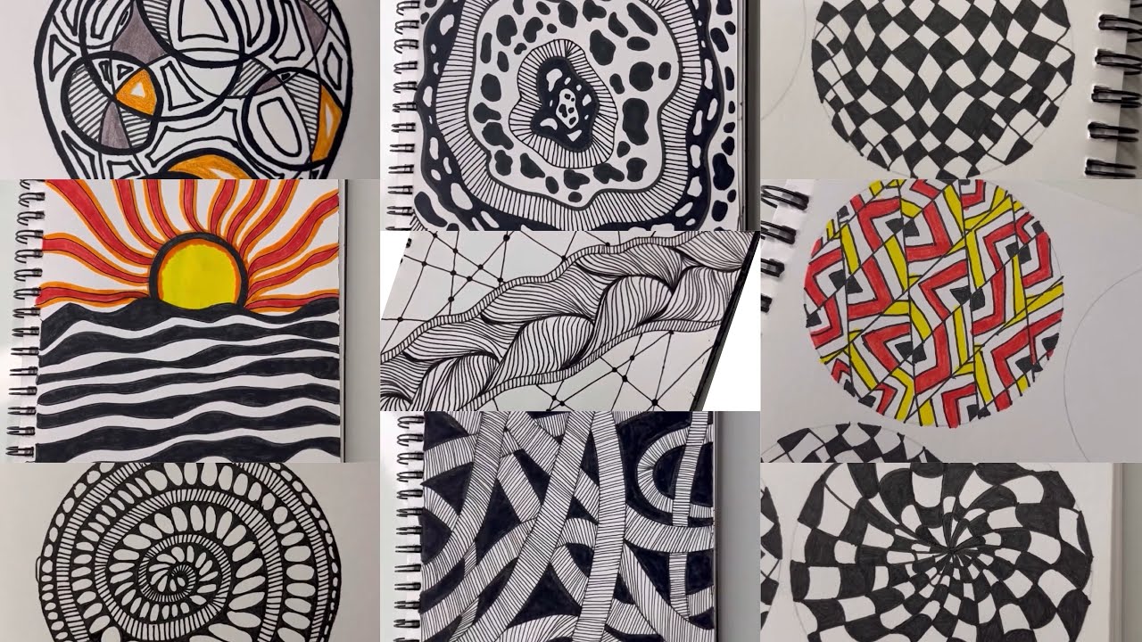 Unwind and find your zen with this easy Zentangle tutorial. 🎨 - YouTube