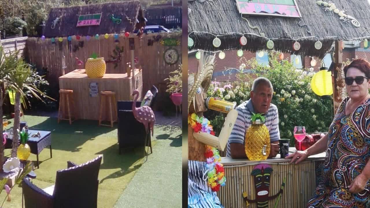 Couple recreate brilliant Still Game Clansman pub in garden to see out ...