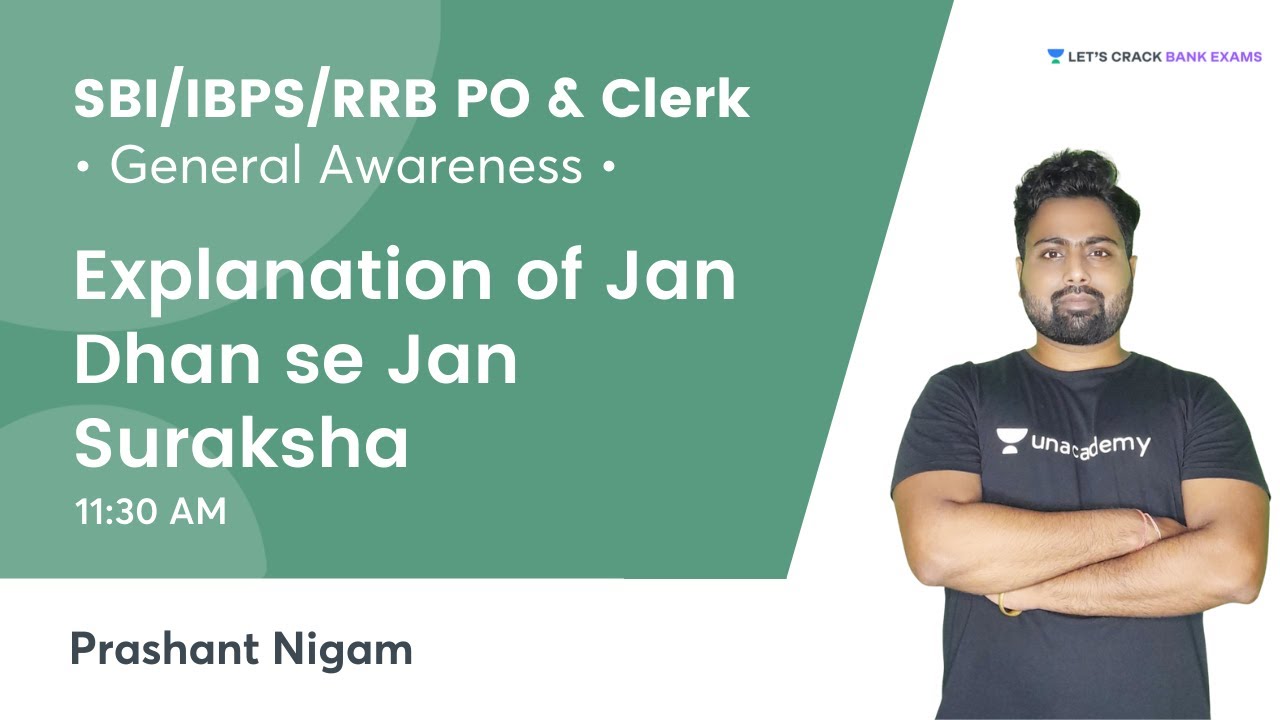 Explanation of Jan Dhan se Jan Suraksha | Target SBI/IBPS/RRB PO 2021 ...