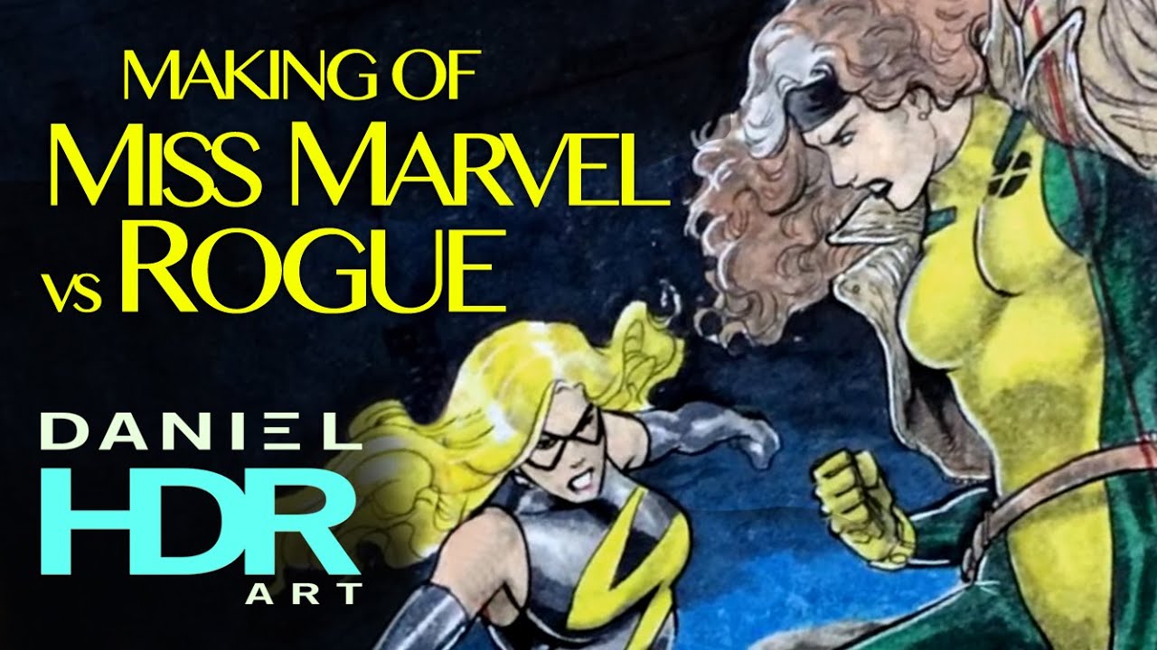 Making of MISS MARVEL vs ROGUE | Daniel HDR Art - YouTube