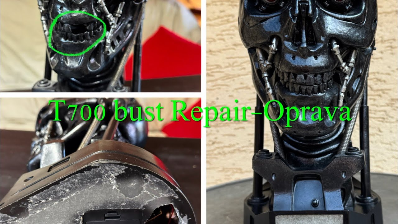 Terminator T700 Bust Sideshow Repair- Oprava - YouTube