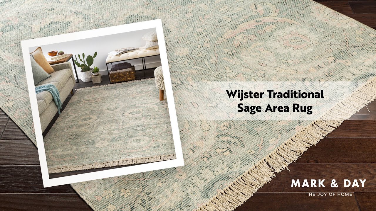 Wijster Traditional Sage Area Rug - YouTube