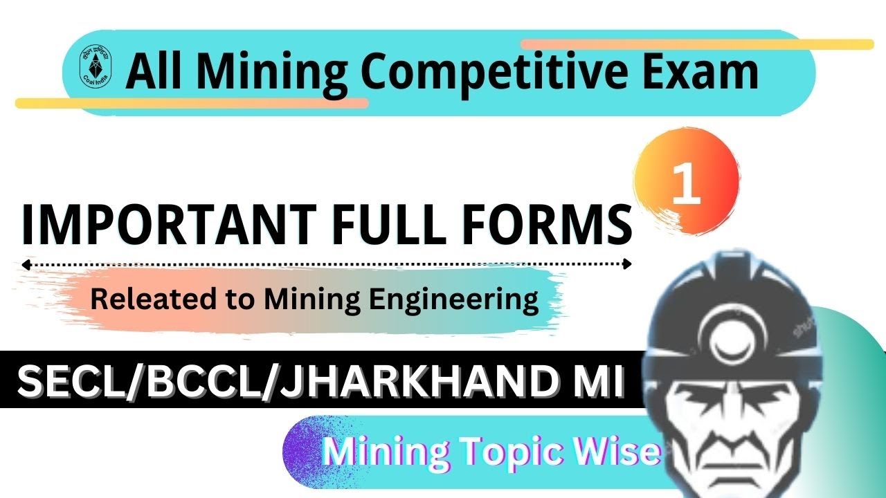 Most Important Abbreviation (Full Form) for Upcoming SECL/WCL/CCL/BCCL ...