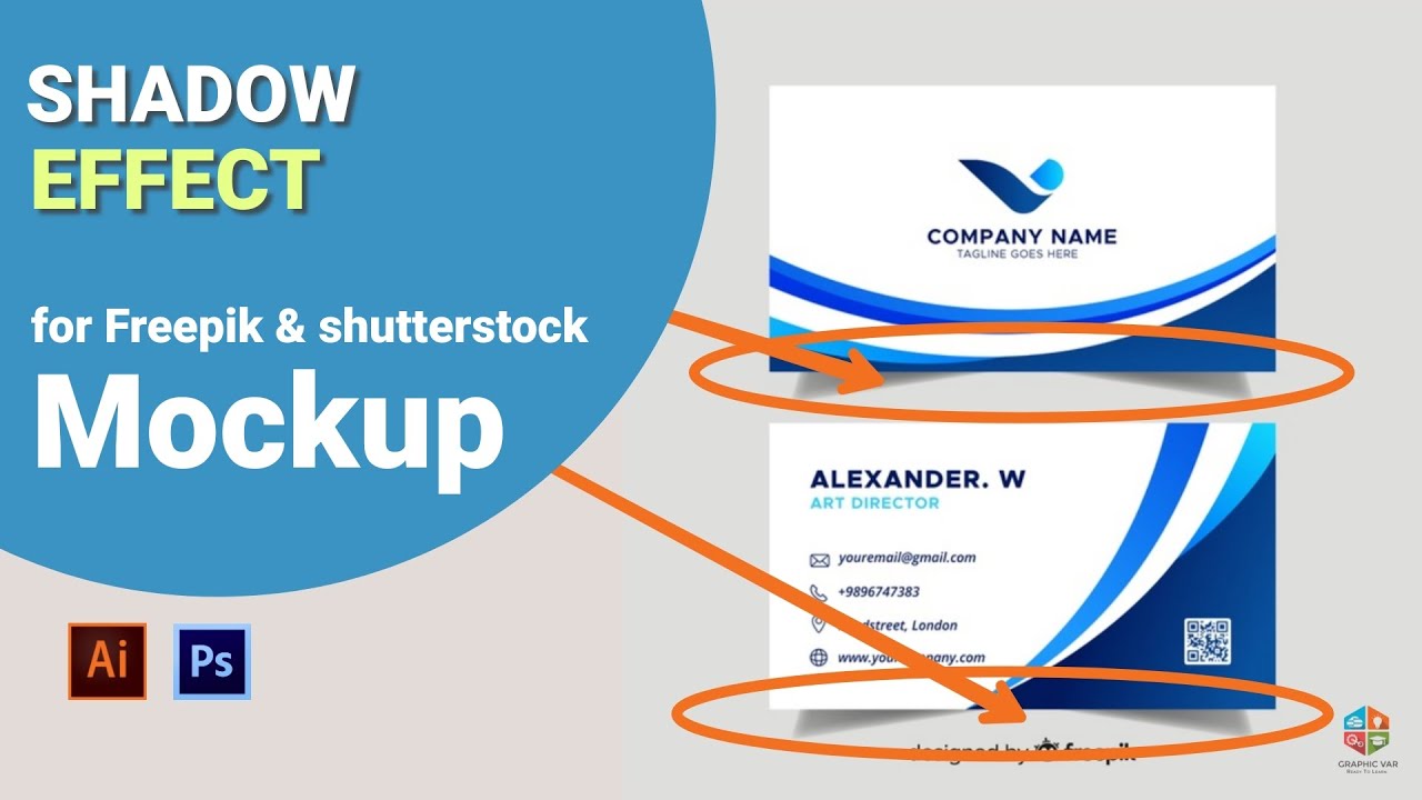 How to Make Shadow Effect for Freepik & Shutterstock Mockup in ...