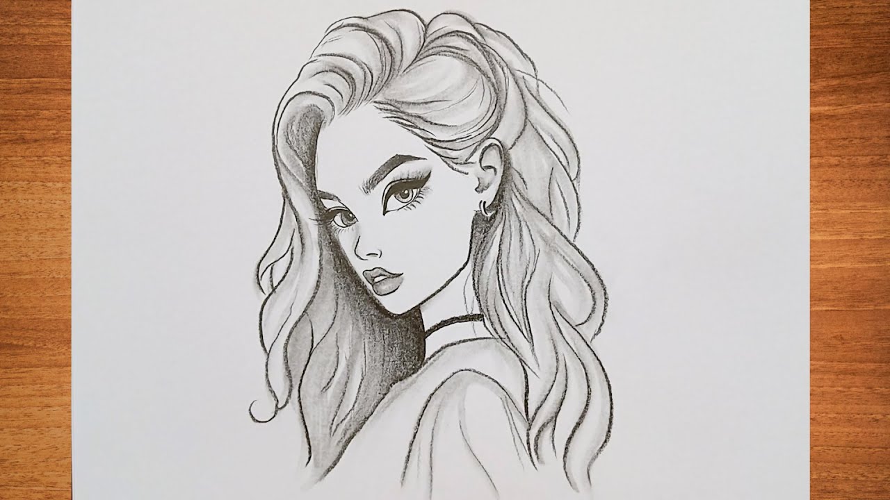 How to draw Girl very easy - YouTube