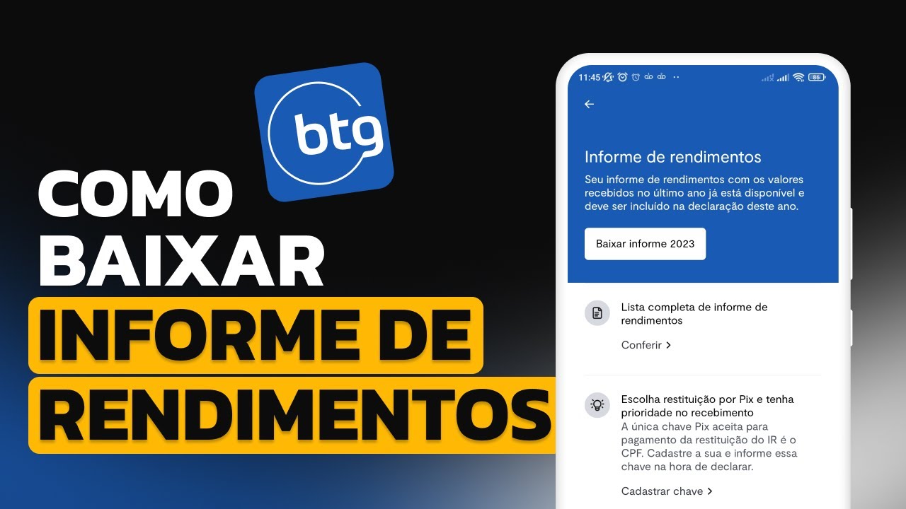 Como BAIXAR INFORME DE RENDIMENTOS no BTG BANKING em 2024 - YouTube