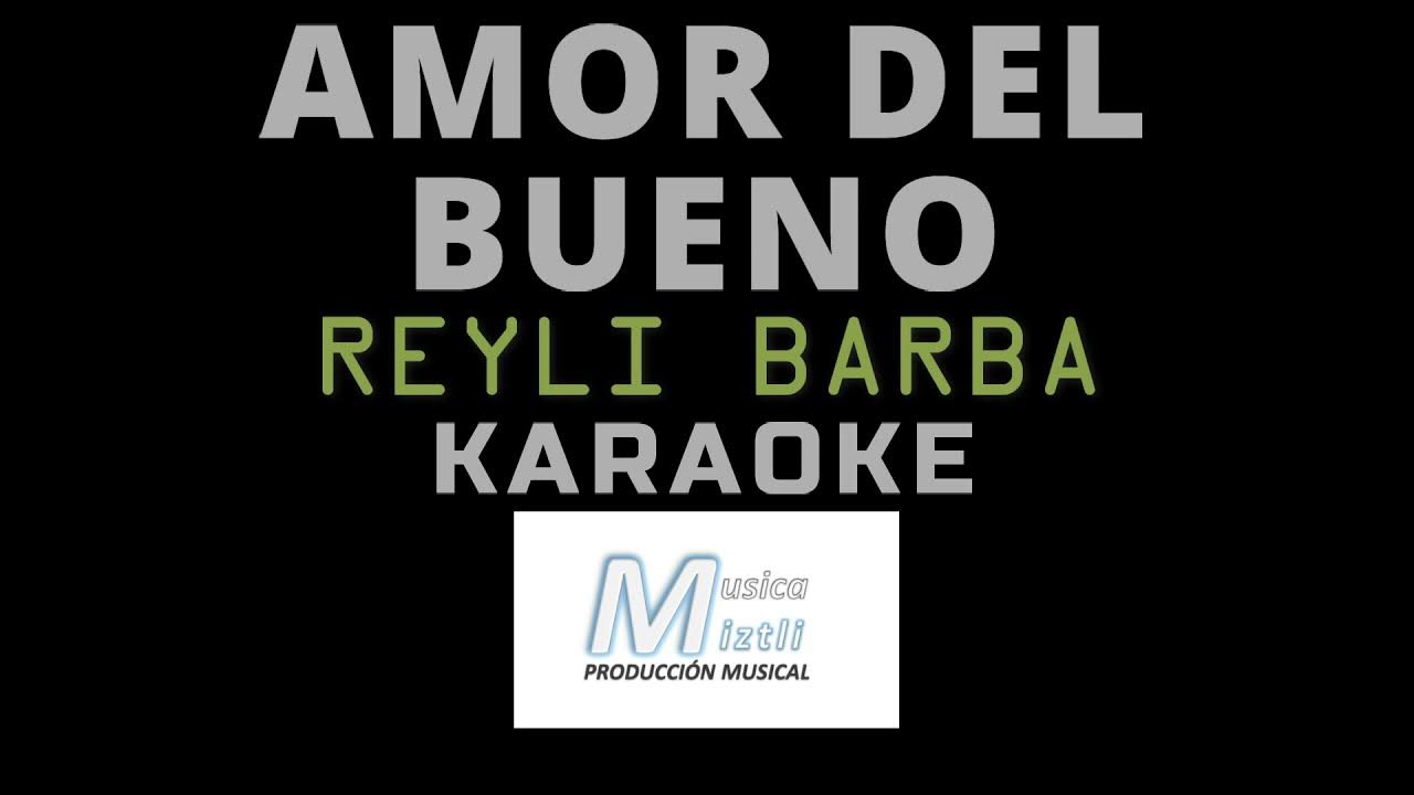 Amor Del Bueno - Karaoke - Reyli Barba - YouTube