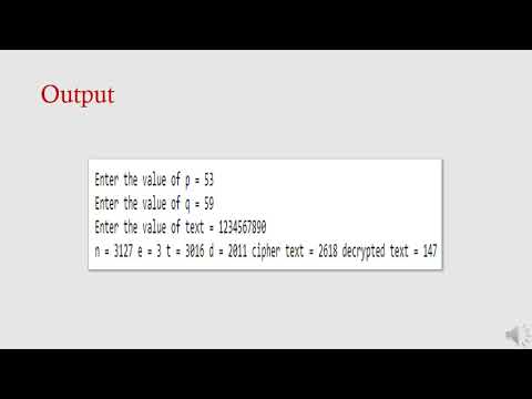 Rivest–Shamir–Adleman (RSA) Algorithm - YouTube