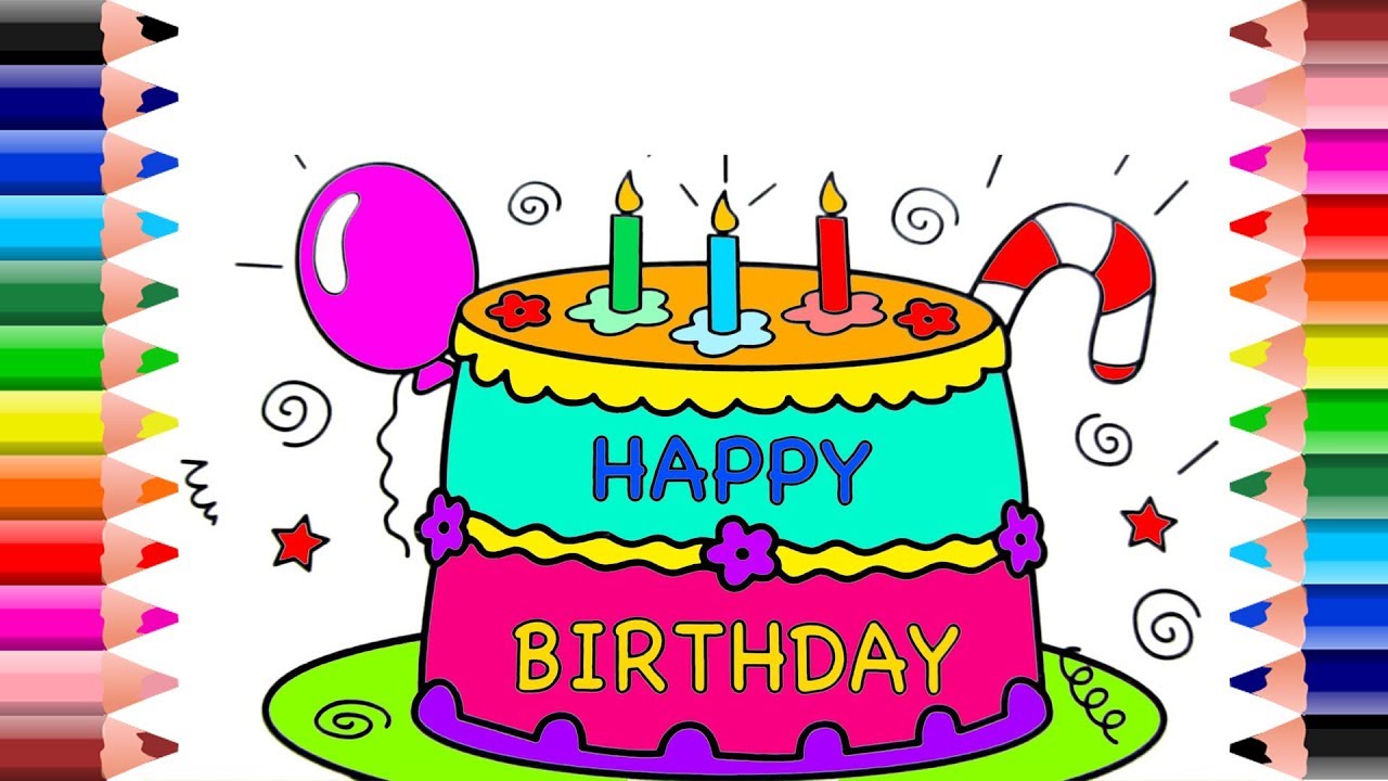 How To Draw A Birthday Cake | Cake Drawing Lesson | Setoys - YouTube