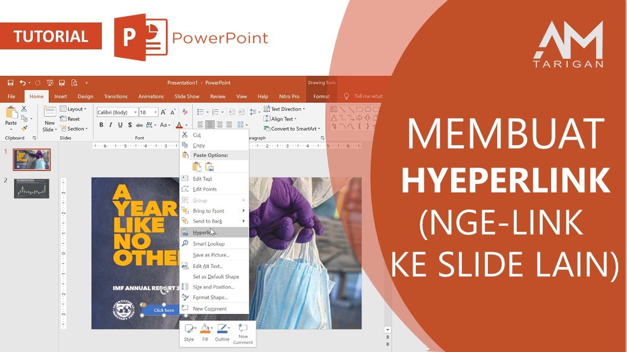 Membuat Tombol Hyperlink Powerpoint - YouTube