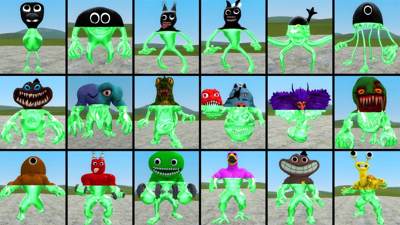 TURNING ALL GARTEN OF BANBAN CURSED, BANBAN MUSCLE AND CARTOON BANBAN ...