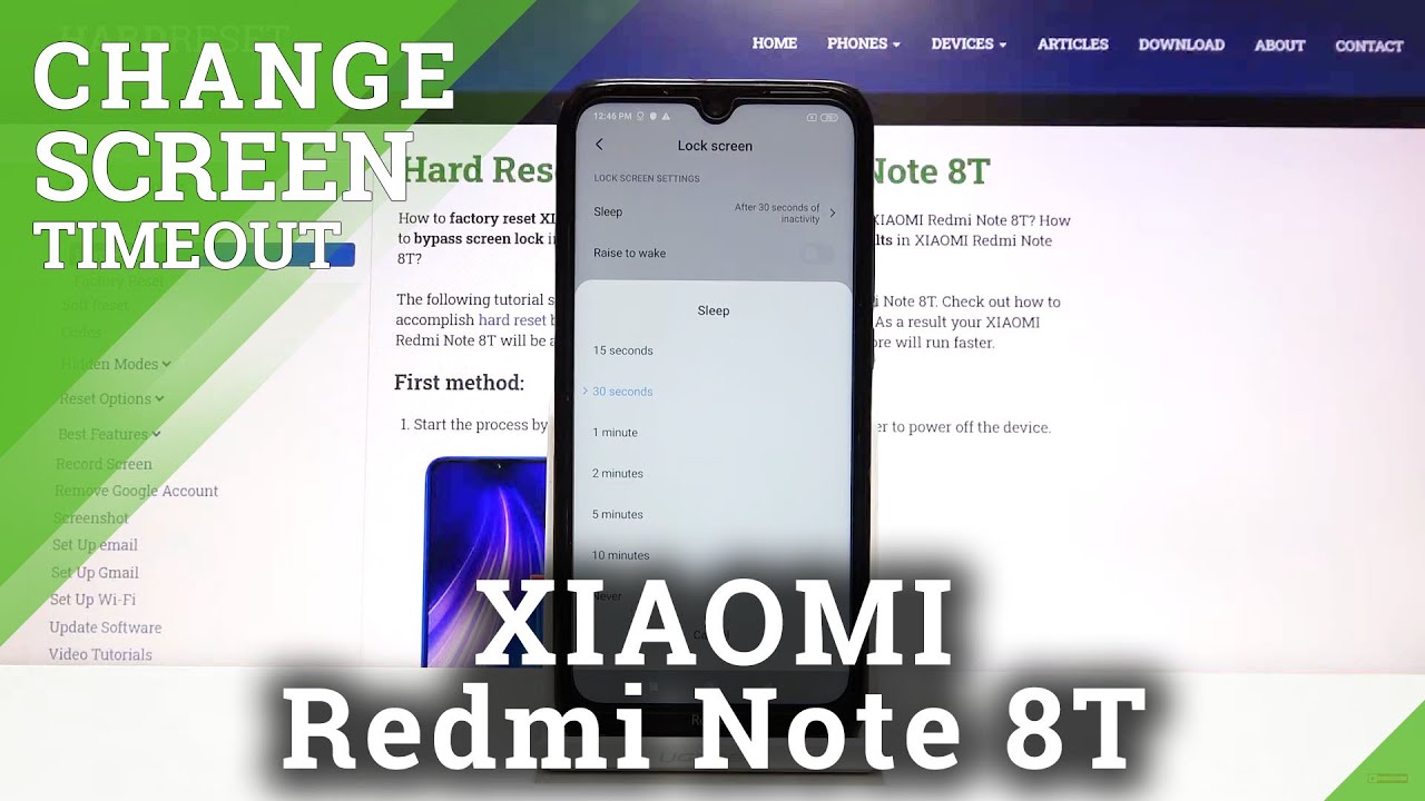 How to Change Screen Timeout in XIAOMI Redmi Note 8T – Customize ...