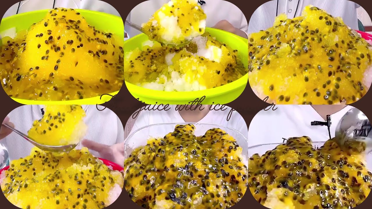 Passion fruit juice with ice powder. - YouTube