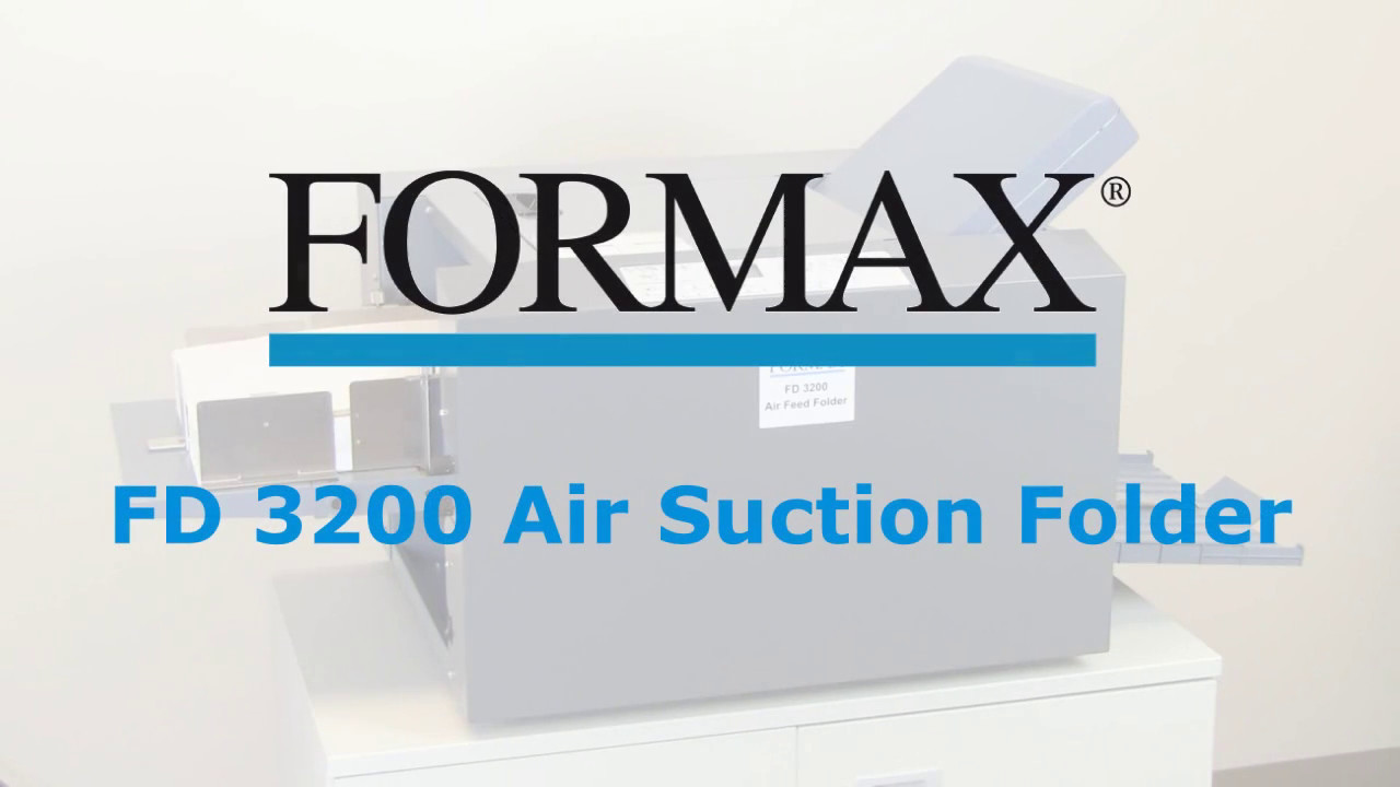 Formax FD 3200 Air-Suction Folder - YouTube