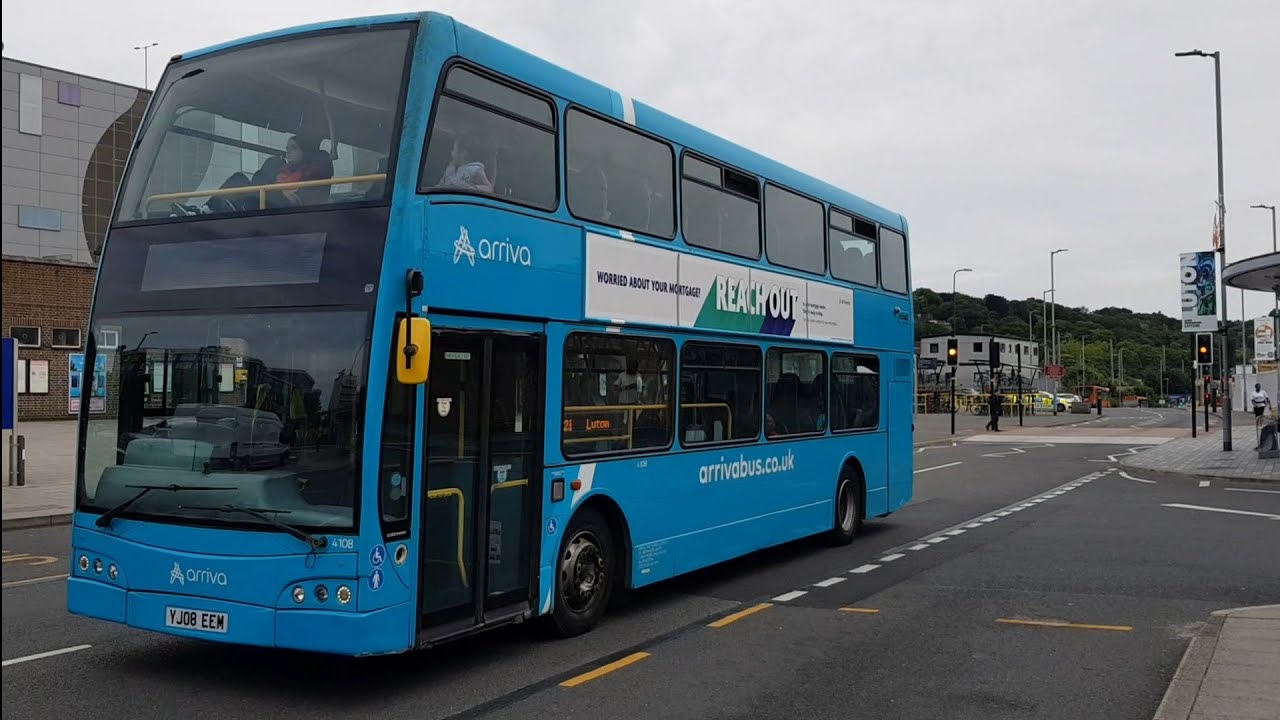Bus Spotting in Luton Arriva Optare Olympus B9TL 4108 (YJ08 EEM) Route ...