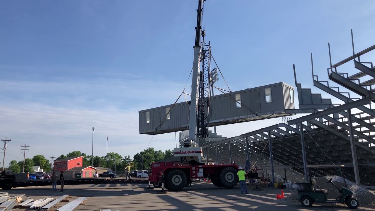 New Press Box Installation at Washington Community High School - YouTube