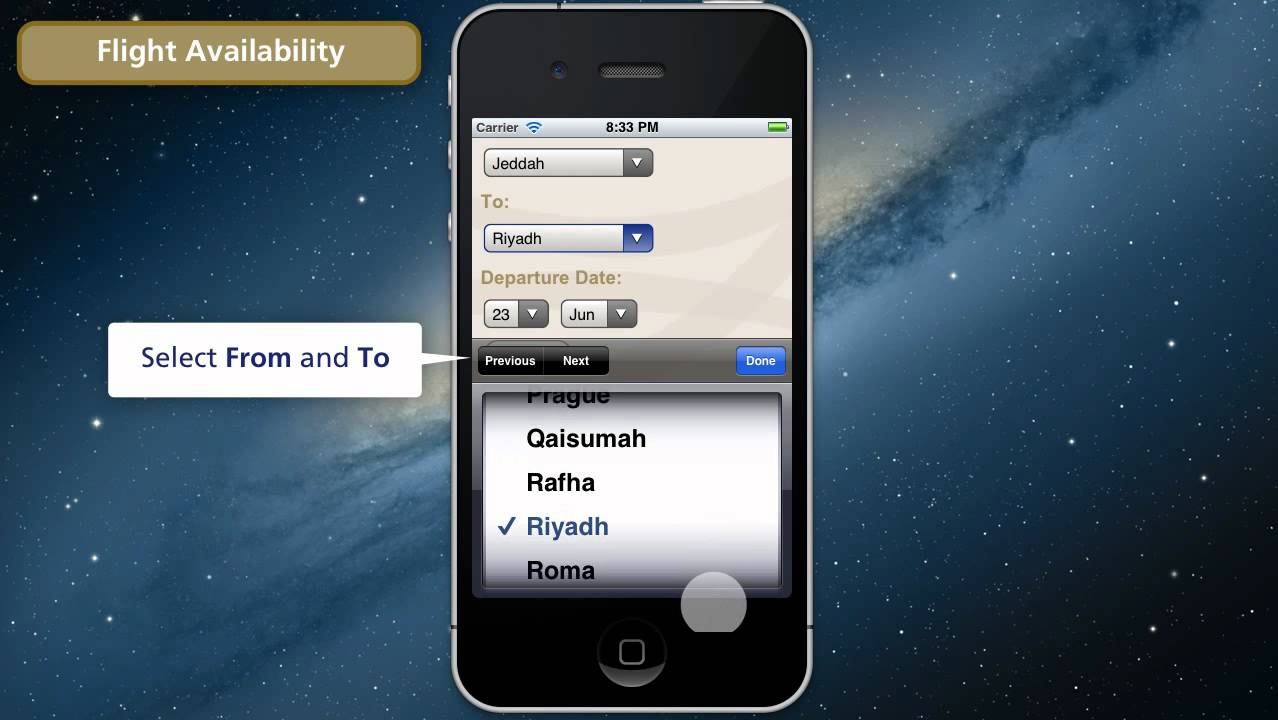 Checking flights availability through mobile - YouTube