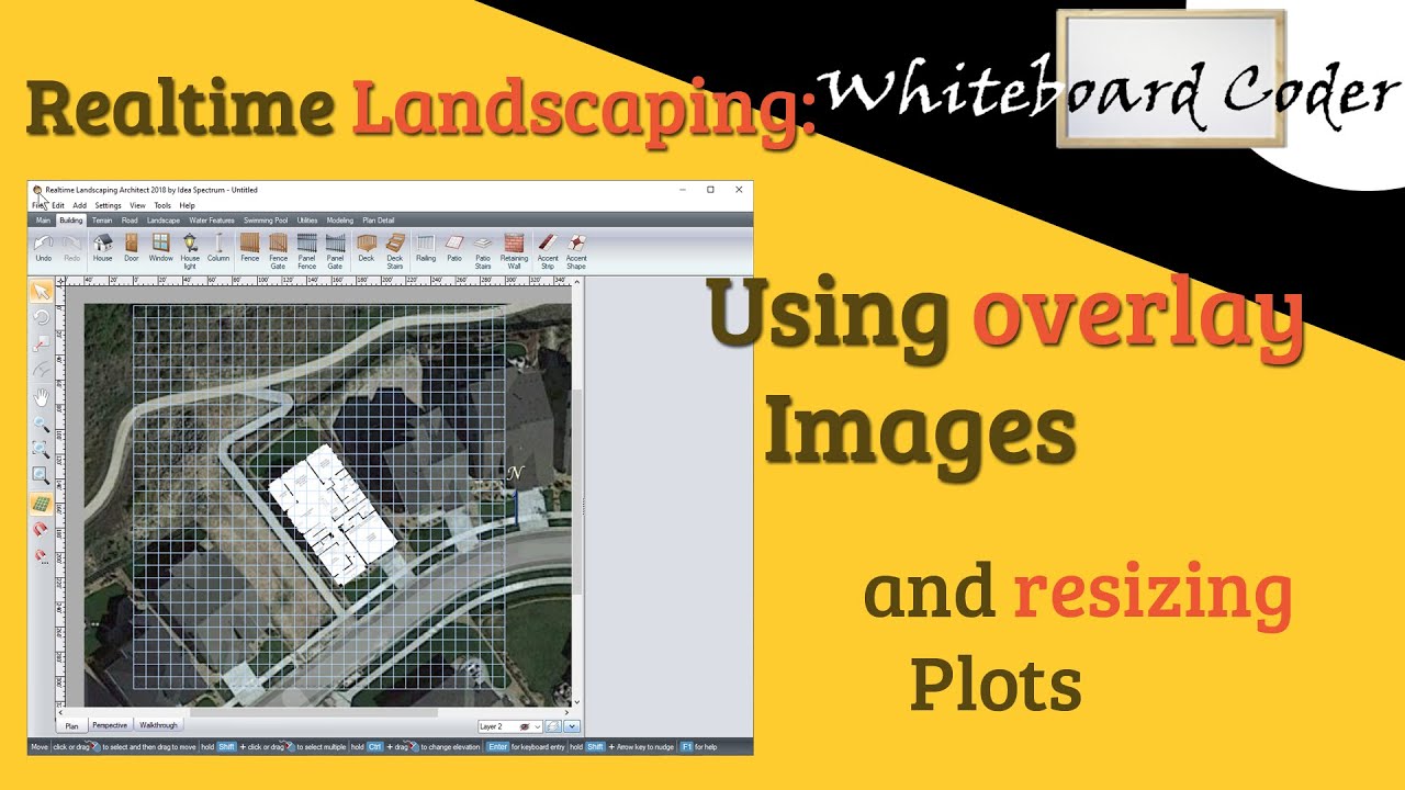 Realtime Landscaping: using overlay images and resizing plots - YouTube