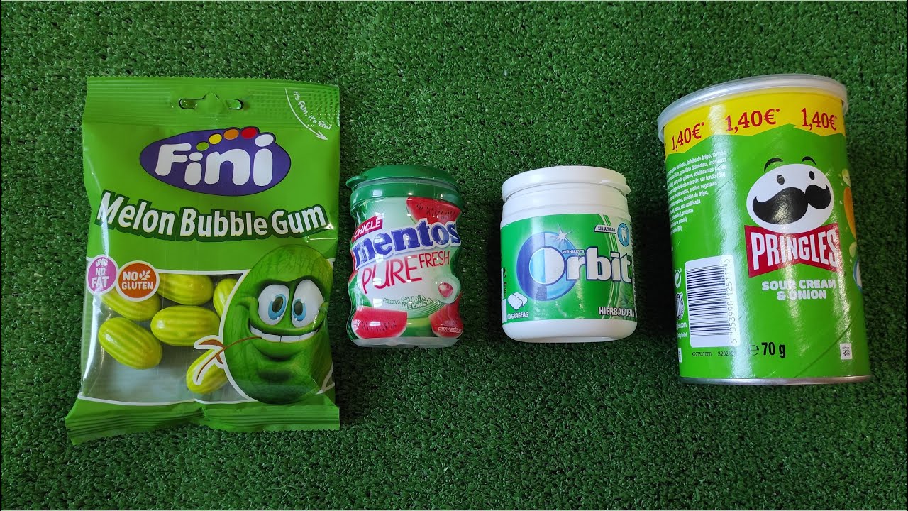 Unpacking Mentos, Orbit, Pringles, Melon Buble Gum / Satisfying Video ...