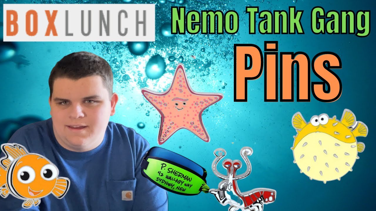 Unboxing BOXLUNCH Finding Nemo Tank Gang Blind Box Pins | Disney Pixar ...