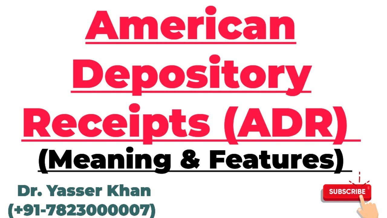 American Depository Receipts | ADR | Meaning Of American Depository ...